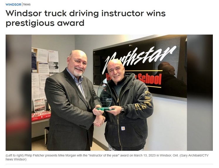 Instructor Mike Morgan wins "Instructor of the Year"